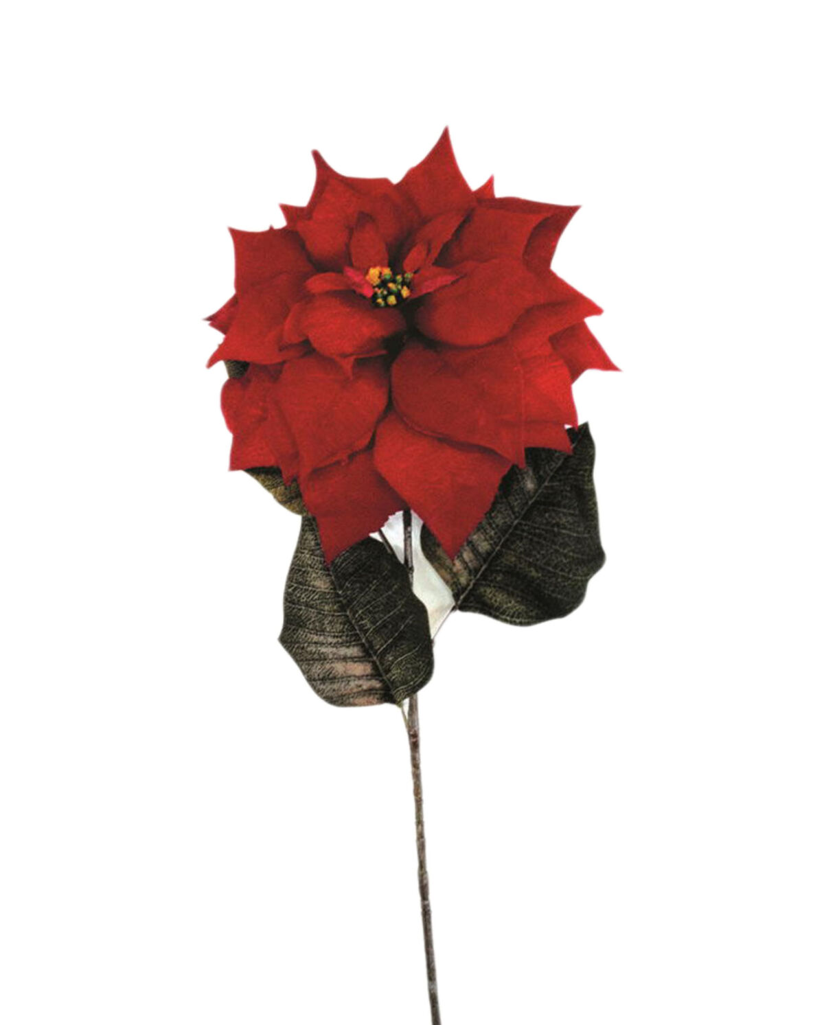 Single-Stem Silk Poinsettia - Forest Lawn